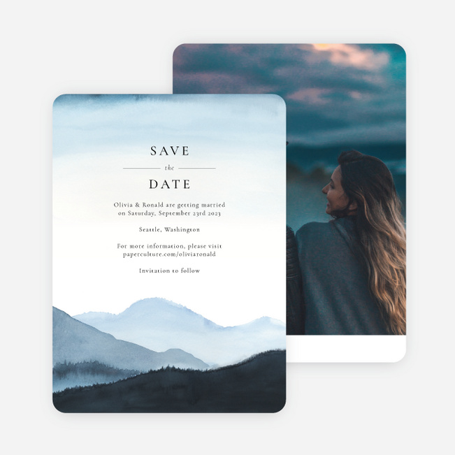 Serene Lakeside Save the Date Cards | Paper Culture Serene Lakeside Save the Date Cards | Paper Culture