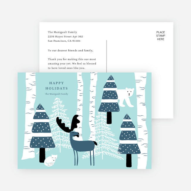 Winter Friends Multi Photo Holiday Cards | Paper Culture