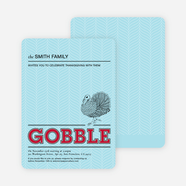 Gobble Gobble Thanksgiving Cards | Paper Culture