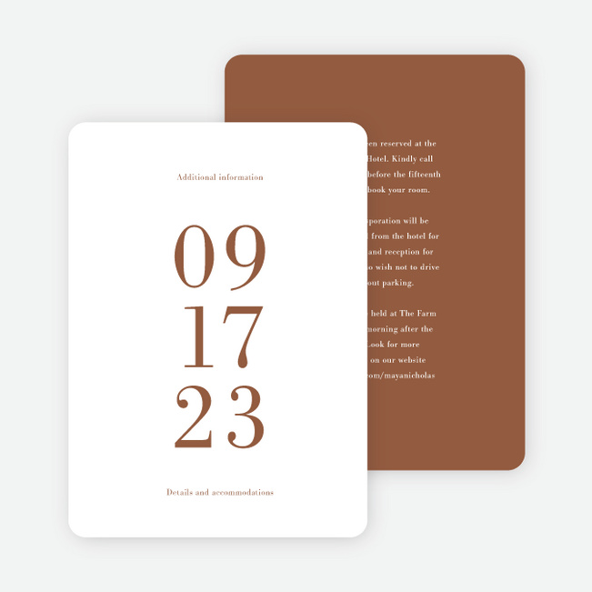 Profound Moment Wedding Information Cards | Paper Culture