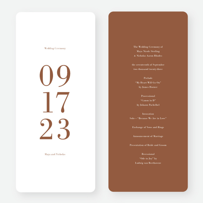 Profound Moment Wedding Programs | Paper Culture