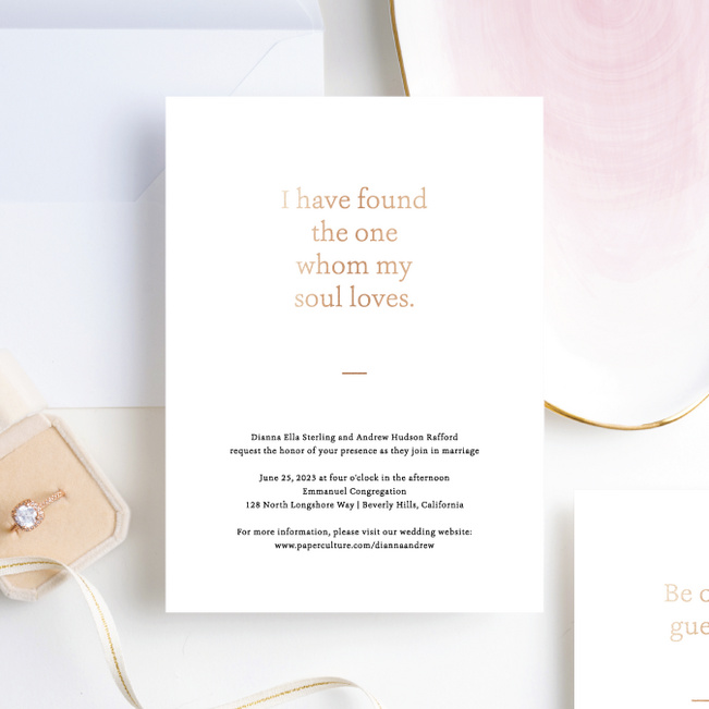 Foil Gracious Type Wedding Invitations | Paper Culture