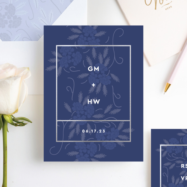 Floral Watermark Wedding Invitations | Paper Culture