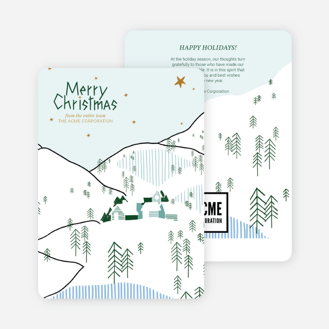 Winter Village Corporate Holiday Cards & Corporate Christmas Cards ...
