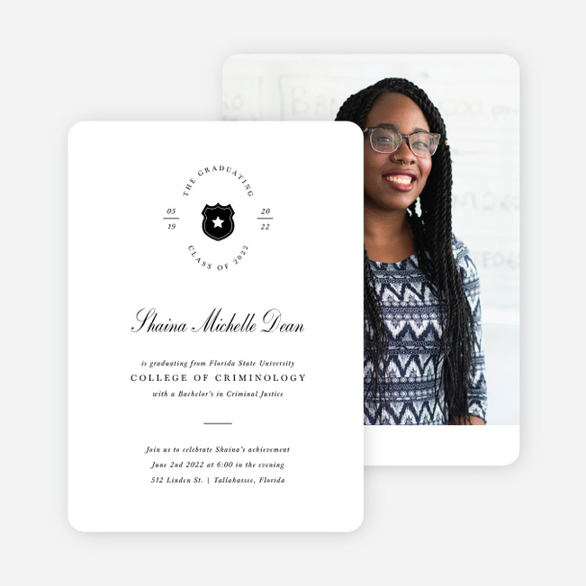 Distinguished Crest Graduation Announcements & Graduation Invitations ...