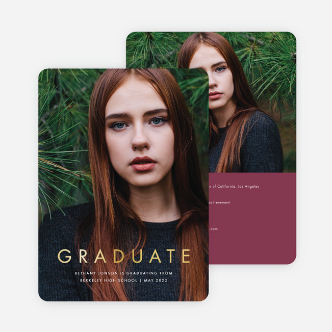 Foil Statement Graduation Invitations | Paper Culture