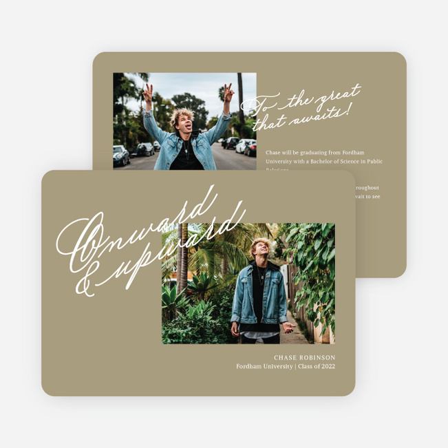 Onward and Upward Graduation Announcements & Graduation Invitations ...