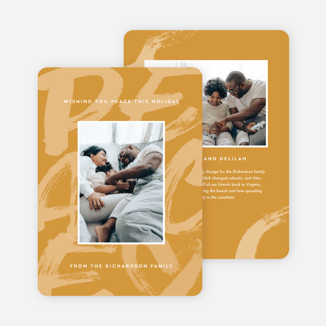 Paintbrush Peace Christmas Cards | Paper Culture