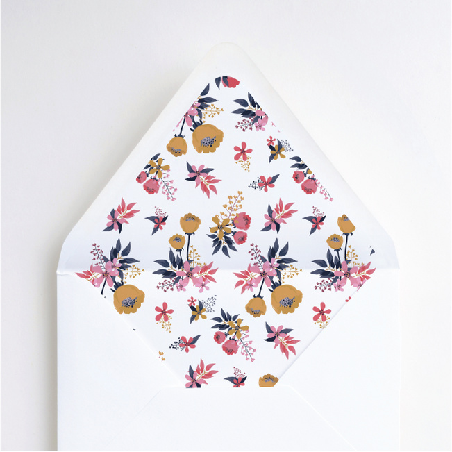 Organic Floral Wedding Envelope Liners | Paper Culture