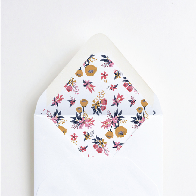 Organic Floral Wedding Envelope Liners | Paper Culture