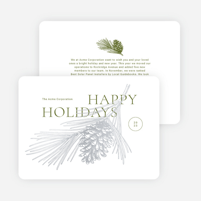 Foil Wrapped Pinecone Business Holiday Cards Business Christmas Cards foil-wrapped-pinecone-business-holiday-cards-business-christmas-cards