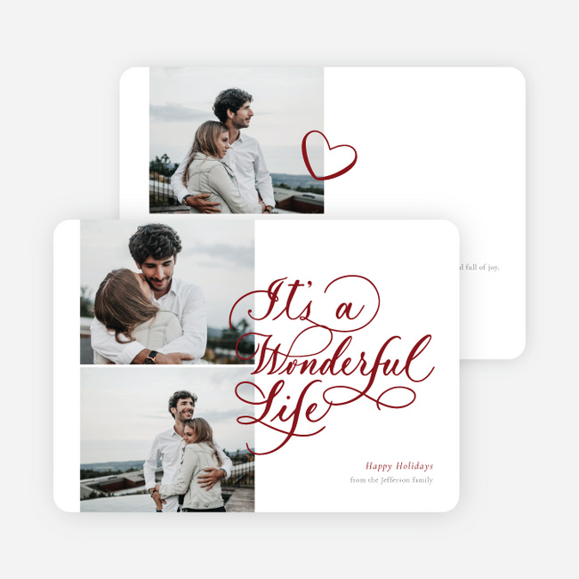 Wonderfully Scripted Life Holiday Cards and Invitations | Paper Culture