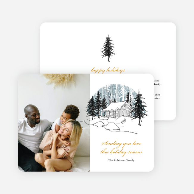 Cabin in the Forest Holiday Cards and Invitations | Paper Culture