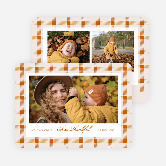 Classy Plaid Thanksgiving Cards | Paper Culture