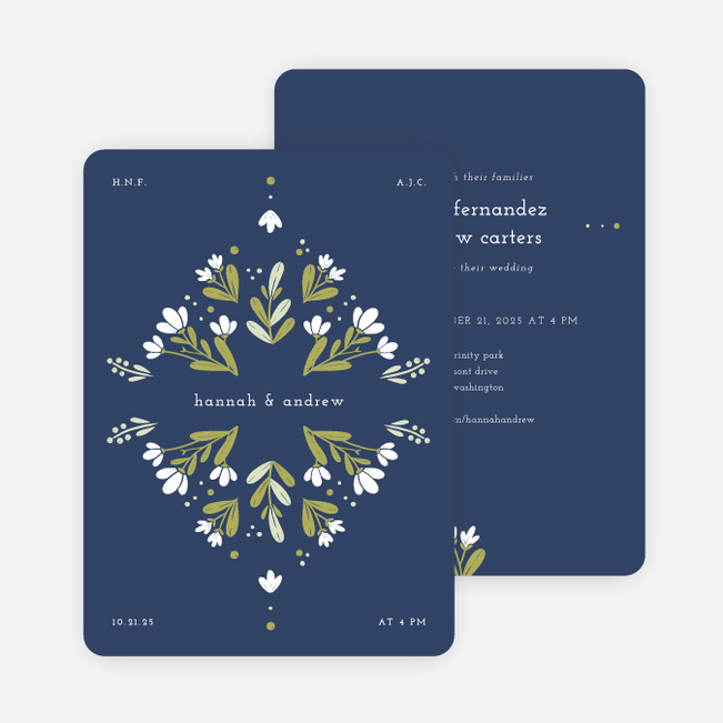 Floral Ring Wedding Invitations | Paper Culture