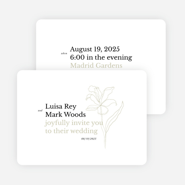 Elegant Iris Wedding Invitations | Paper Culture