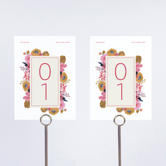 Organic Floral Wedding Table Cards | Paper Culture