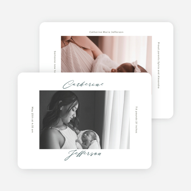 Scripted Introduction Baby Birth Announcements | Paper Culture
