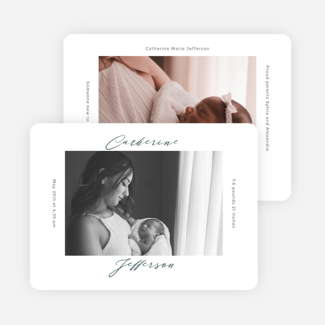 Scripted Introduction Baby Birth Announcements | Paper Culture