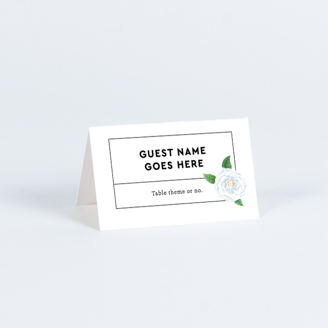 Minimalist Rose Wedding Name Cards & Place Cards | Paper Culture