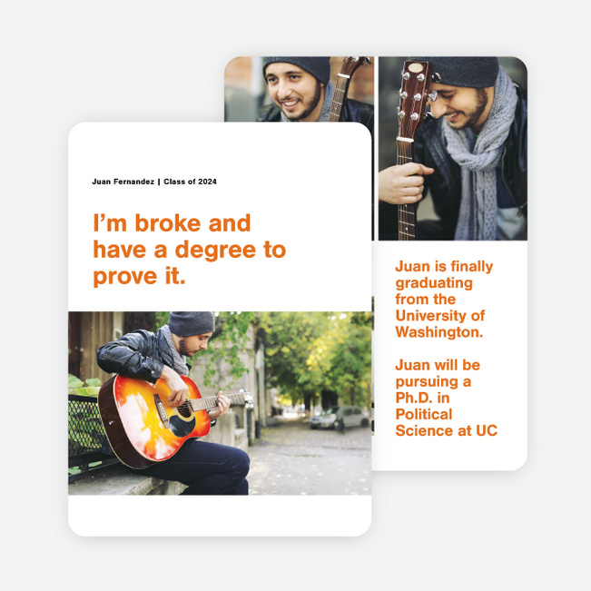 Split Screen Graduation Announcements | Paper Culture