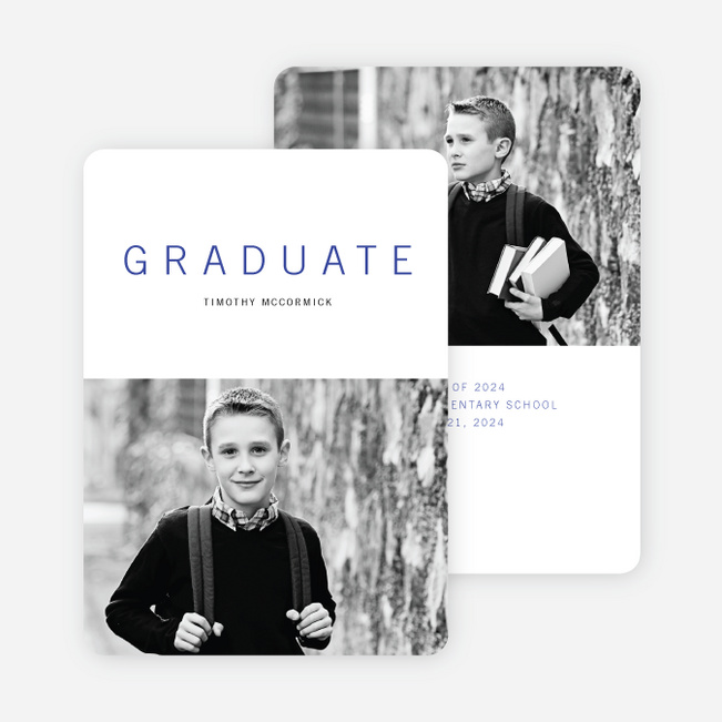 Simple Congrats Elementary Graduation Announcement | Paper Culture