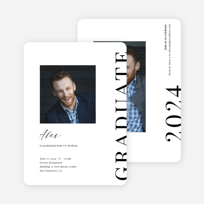 Front Page Achievement Graduation Announcements & Invitations | Paper ...