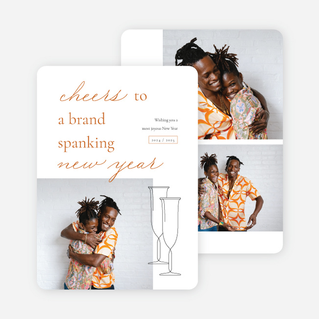 Brand Spanking Cheer New Year Cards and Invitations | Paper Culture