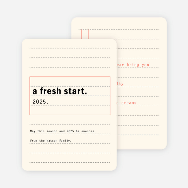 Fresh Start New Year Cards | Paper Culture