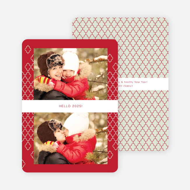 New Year’s Pattern Photo Cards | Paper Culture