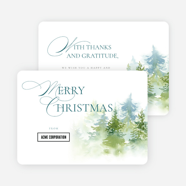 Delicate Pines Corporate Holiday Cards & Corporate Christmas Cards ...