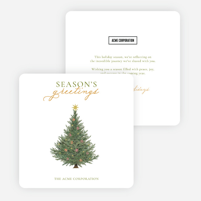 Tree of Light Corporate Holiday Cards & Corporate Christmas Cards ...