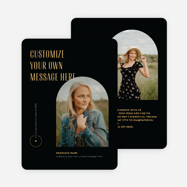 Arched Window Graduation Announcements & Graduation Invitations | Paper ...