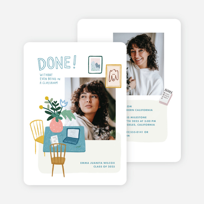 Distance Learner Graduation Announcements & Graduation Invitations ...