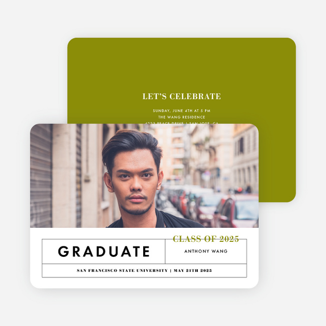 Split Grid Graduation Invitations | Paper Culture