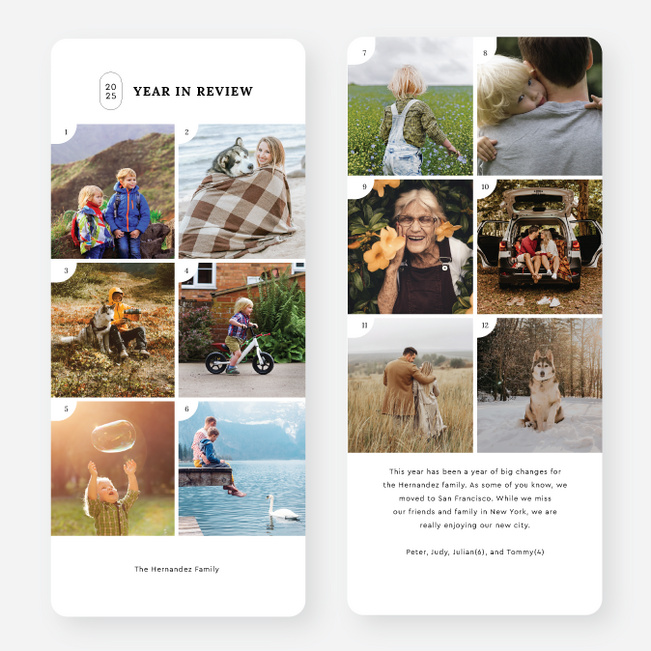 Look Back Multi Photo Holiday Cards | Paper Culture