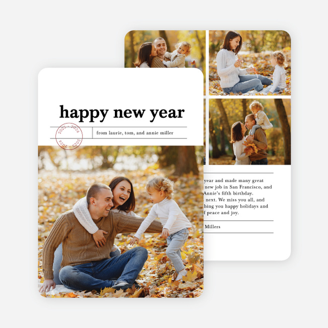 Touch of Rustic New Year Cards and Invitations | Paper Culture