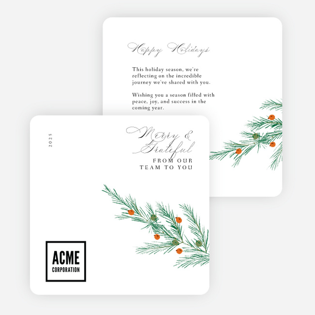 Pine & Dandy Corporate Holiday Cards & Corporate Christmas Cards ...